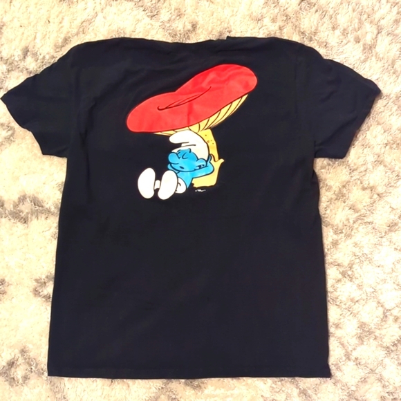 Smurfs | Shirts | Smurfs Lazy Smurf Tee Large Black | Poshmark